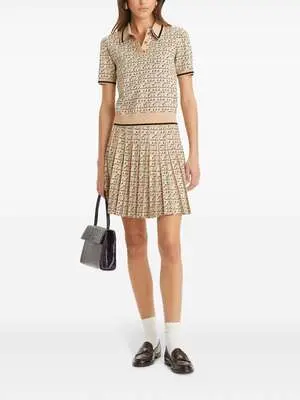 Tory Burch Monogram Jacquard Polo Top