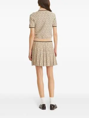 Tory Burch Monogram Jacquard Polo Top
