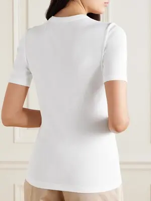 TOTEME Ribbed Stretch-cotton Jersey T-shirt