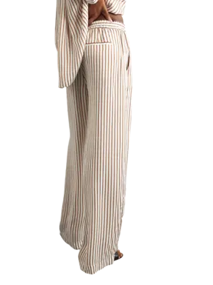 Brunello Cucinelli Striped Woven Wide-leg Pants