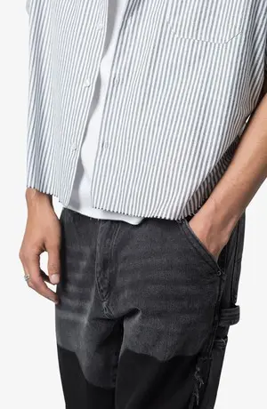 Mnml Stripe Short Sleeve Button-up Shirt