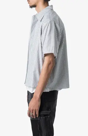 Mnml Stripe Short Sleeve Button-up Shirt