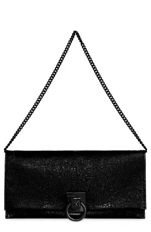 Rebecca Minkoff All Night Long Leather Clutch - Black