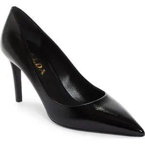 Prada Saffiano Leather Pointed-toe Pump - Nero