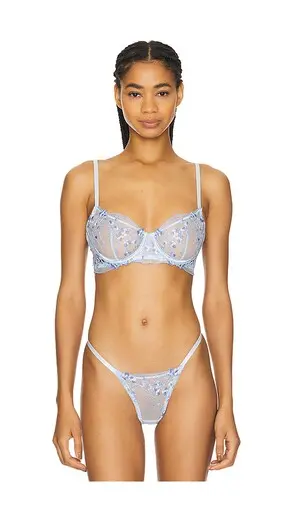 KAT THE LABEL Sofia Underwire Bra In Baby Blue - Corn Flower