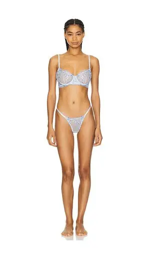 KAT THE LABEL Sofia Underwire Bra In Baby Blue - Corn Flower