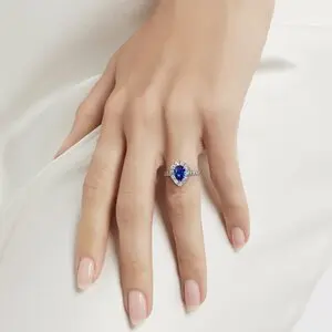 Graff Icon Pear Shape Sapphire And Diamond Ring