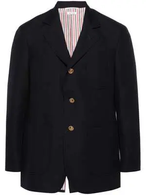Thom Browne Single-breasted Wool Blazer - Blue