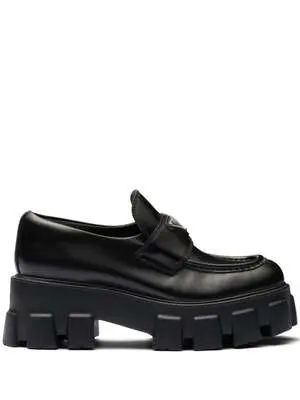 Prada Monolith Leather Loafers