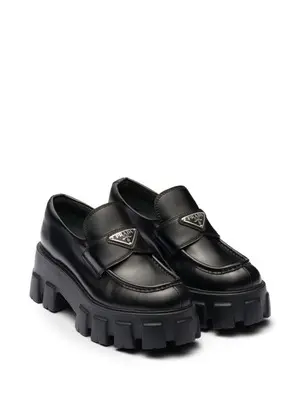 Prada Monolith Leather Loafers