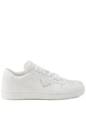 Prada Downtown Leather Sneakers - White