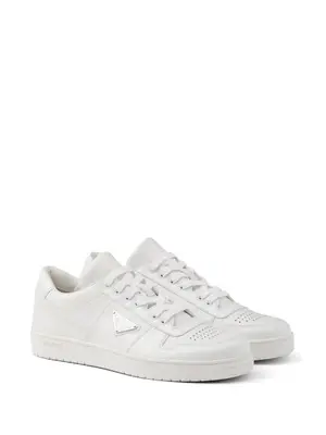 Prada Downtown Leather Sneakers - White