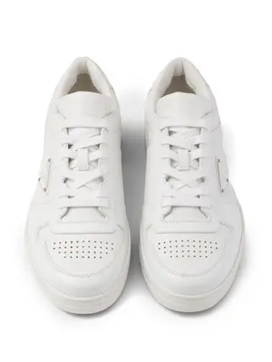 Prada Downtown Leather Sneakers - White
