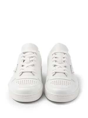 Prada Downtown Leather Sneakers - White