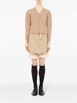 MAISON MARGIELA V-neck Wool Cardigan - Neutrals