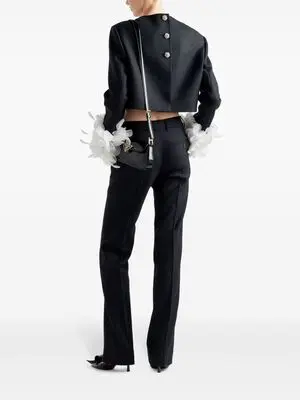 Prada Feather-trim Wool Jacket