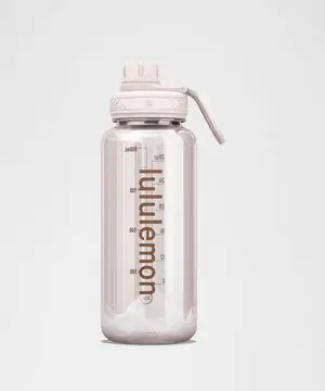 Lululemon Back To Life Clear Bottle 32oz - Porcelain Pink/twilight Rose