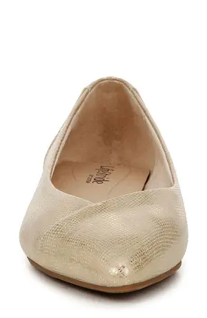 LIFESTRIDE Promise Pointed Toe Flat - Gold