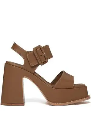Stella McCartney Skyla 100mm Platform Sandals - Brown