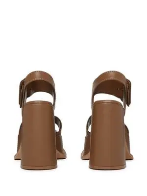 Stella McCartney Skyla 100mm Platform Sandals - Brown