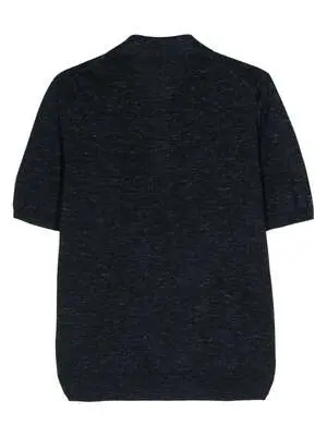Kiton Mélange Fine-knit Polo Shirt