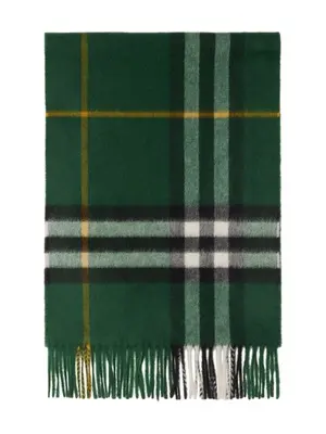 Burberry Check Cashmere Scarf - Green