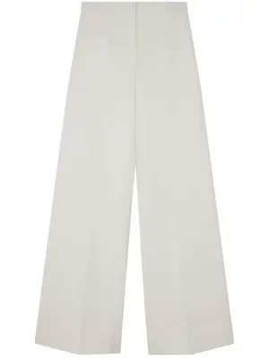 Stella McCartney High-rise Flared Wool Trousers - White