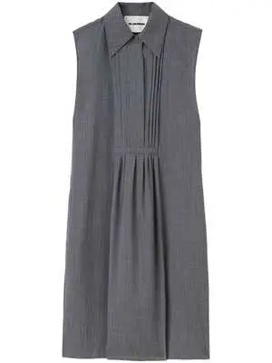 JIL SANDER Straight-point Collar Wool Dress