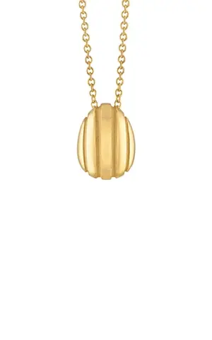 PAMELA ZAMORE Eos Small Egg 18k Yellow Necklace