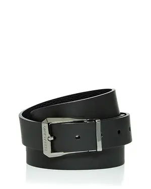 FERRAGAMO Reversible Leather Belt Nero/midnight
