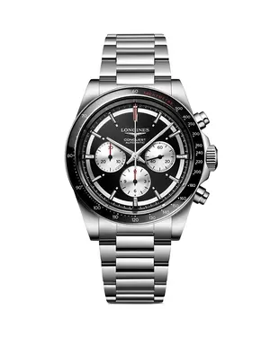 LONGINES Conquest Chronograph, 42mm - Black/silver