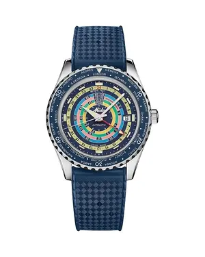 MIDO Ocean Star Tribute Worldtimer Watch - Blue