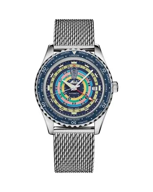 MIDO Ocean Star Tribute Worldtimer Watch - Blue