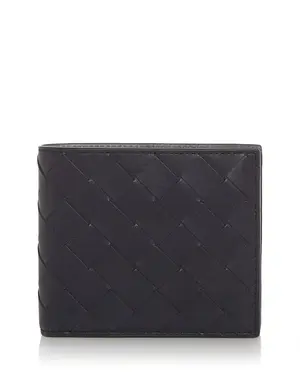 Bottega Veneta Intrecciato Leather Bifold Wallet - Cobalt