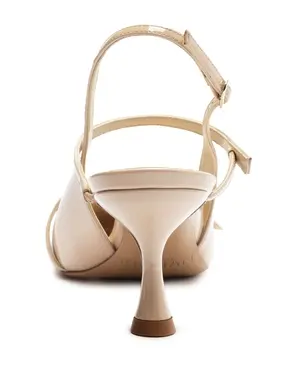 ALEXANDRE BIRMAN Tita Mid-heel Slingback Pumps - Semolina