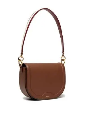 Bally Logo-stamp Leather Shoulder Bag - Brown