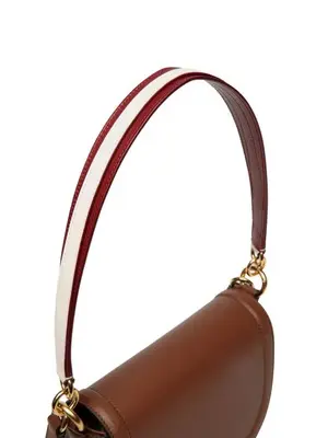 Bally Logo-stamp Leather Shoulder Bag - Brown