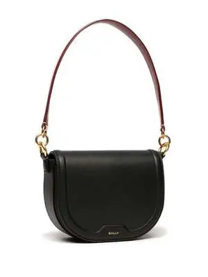 Bally Logo-stamp Leather Shoulder Bag - Black