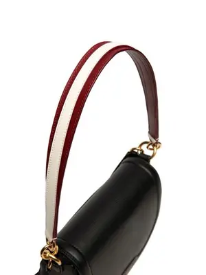 Bally Logo-stamp Leather Shoulder Bag - Black