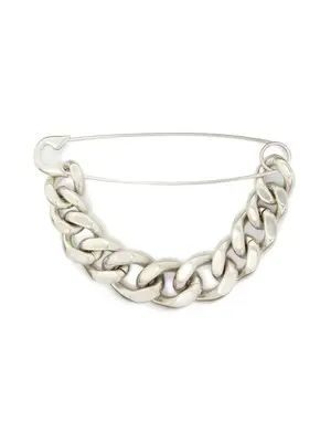 JIL SANDER Safety-pin Curb Chain Brooch