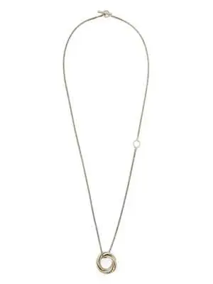 JIL SANDER Aged-finish Ring-pendant Necklace