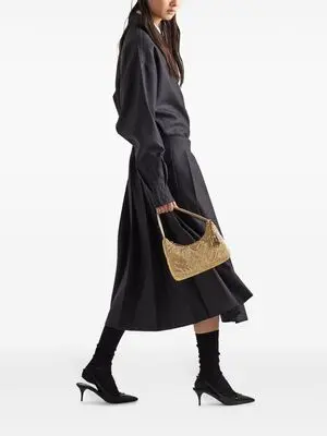 Prada Re-edition Crystal-embellished Mini Bag - Gold