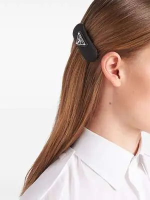 Prada Enamel-logo Hair Clip