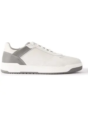 Brunello Cucinelli Suede And Leather Sneakers