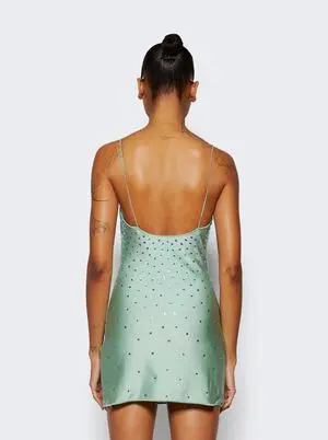 OSÃ©REE Embellished Mini Dress - Aqua