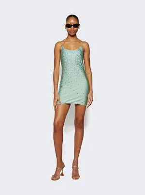 OSÃ©REE Embellished Mini Dress - Aqua