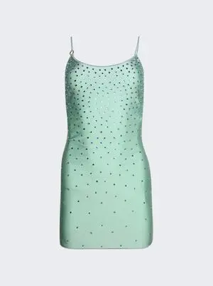 Oseree Embellished Mini Dress - Aqua