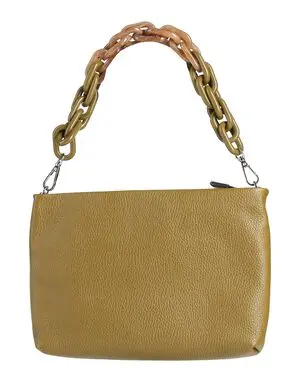 GIANNI CHIARINI Leather Handbag With Detachable Shoulder Strap - Green