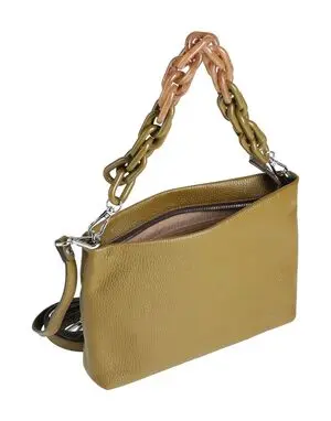 GIANNI CHIARINI Leather Handbag With Detachable Shoulder Strap - Green