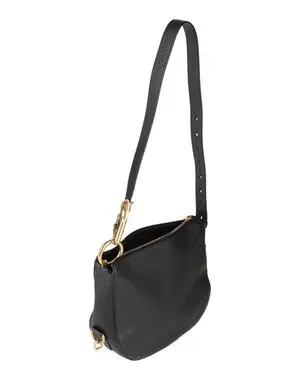 Burberry Pebbled Leather Shoulder Bag - Black